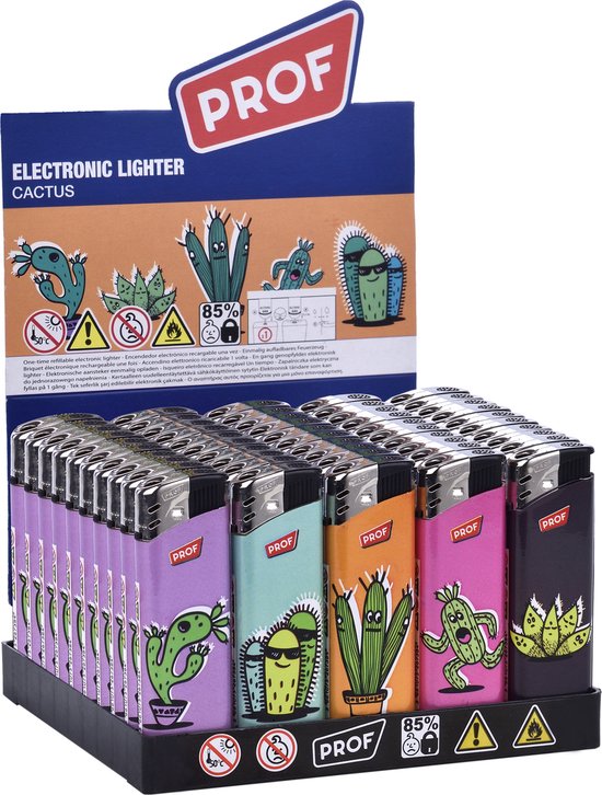 Prof - Aansteker – “ Cactus “design - 50 stuks – Lighter - Briquet | bol