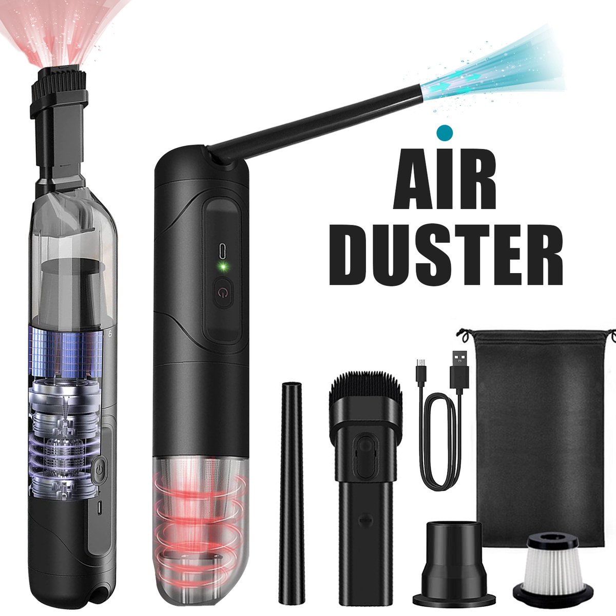 HYL Air Duster Pro 90K – Perslucht – Keyboard Cleaner – Stofreiniger ...