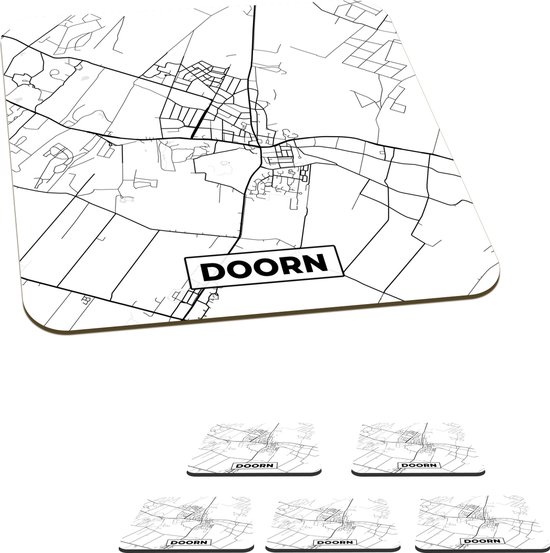 Onderzetters voor glazen - Plattegrond - Stadskaart - Doorn - Kaart ...