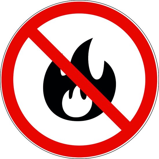Open vuur verboden sticker 30cm - Vuur verboden sticker ...