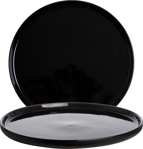 Gusta Table Tales - Bord - Zwart - ø26,5cm - Azur - Dinerbord | bol