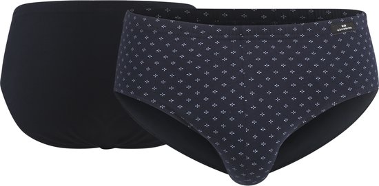 Gotzburg heren sport slip (2-pack) - donkerblauw mini dessin - Maat: L ...