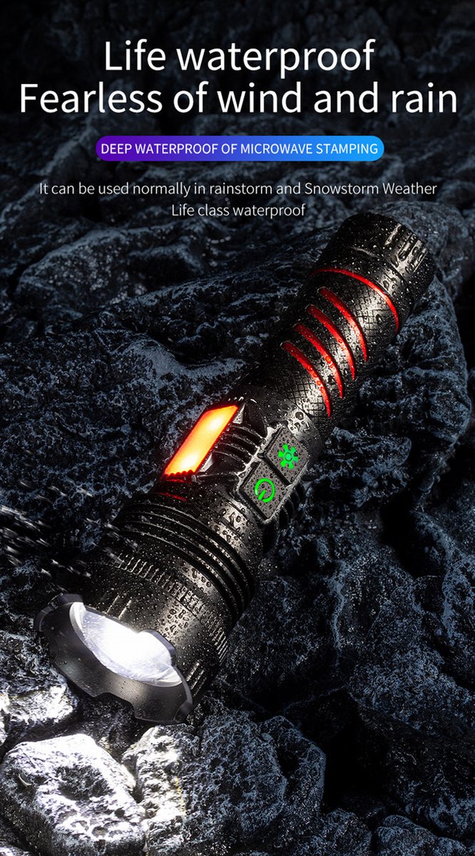 LED-zaklamp 18000, lumen 5200 XHP 110.9 PROFESSIONAL-XLED - krachtig ...