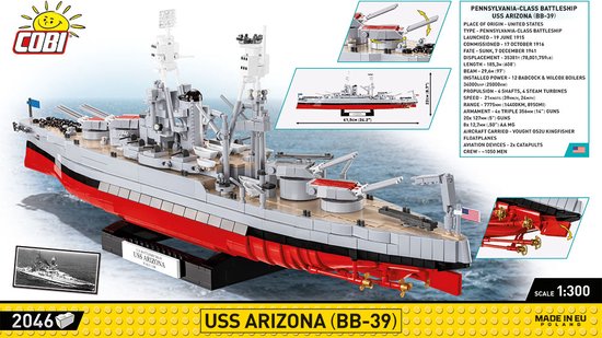COBI USS Arizona (BB-39) - COBI-4843 | bol