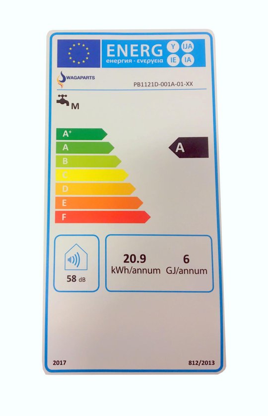 Geiser 11 liter propaan inclusief geveldoorvoer lengte 100 cm voor o.a ...