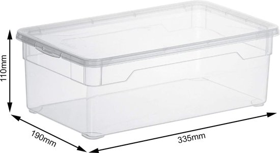 Rotho Clear Set de 4 boîtes de conservation 5l avec couvercle ...