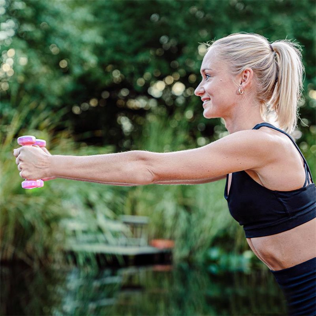 ScSPORTS® Dumbbells - 2 x 0,5 kg - Vinyl - Pastel roze - Gewichten ...