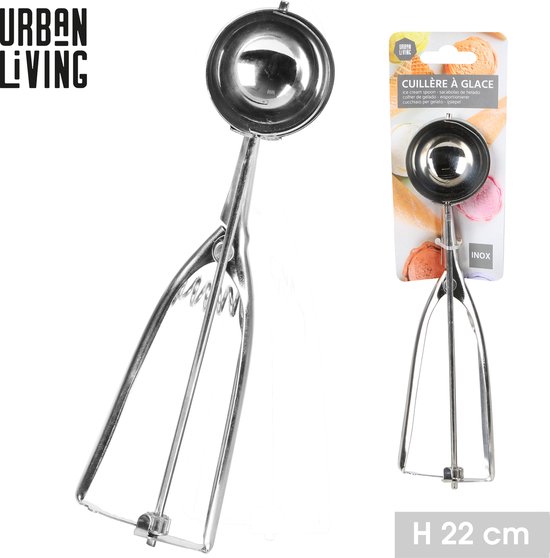 Urban Living ijsschep - RVS -ijsschepper - ijslepel 22cm | bol