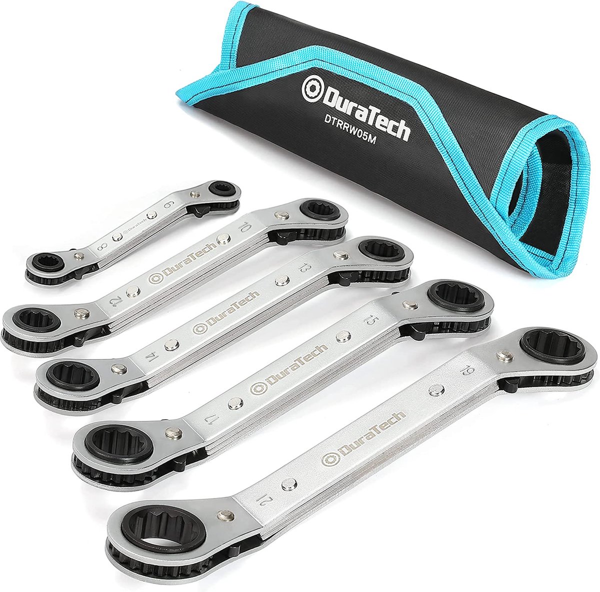 DURATECH dubbele ratelsleutelset, ratel-ringsleutelset, dubbele ...