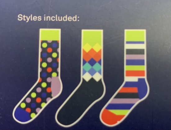 Happy Socks - gift box - giftbox - set - 3 paar - maat 36-40 - dot rood ...