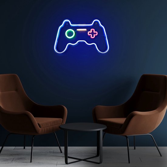 Neon Wandlamp - Inclusief 2 ophanghaakjes - Playstation Controller Neon ...