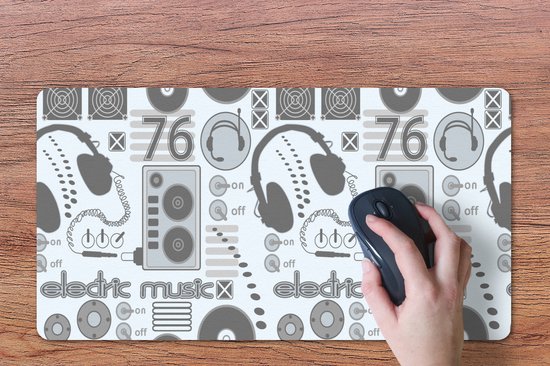 Bureauonderlegger - DJ - Koptelefoon - Vintage - Tekening - Design ...