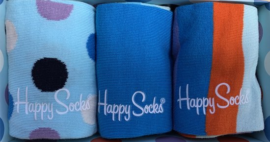 Happy Socks - gift box - giftbox - set - 3 paar - maat 41 - 46 | bol