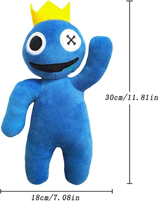 Blauw / Blue Rainbow Friends Roblox + 5 Gratis Rainbowfriends Stickers ...