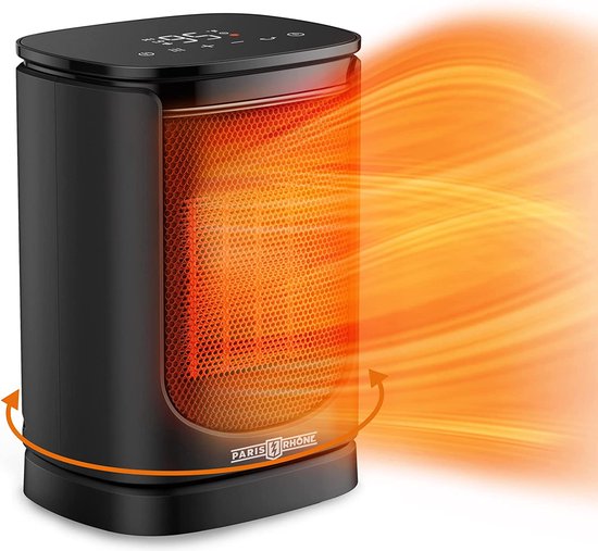 Paris Rhone Ruimteverwarmer PE-HE010, 1500W draagbare verwarmer met ...