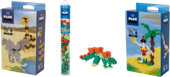 Plus-Plus Mini Basic - Safari - Stegosaurus - Piraat - set van 3 | bol.com