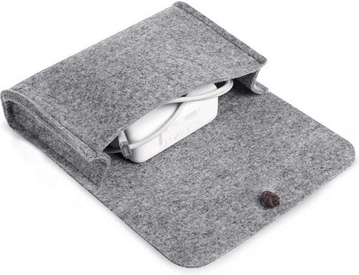 Laptoptas 15 inch - Vilt Stof - Laptoptas met Standaard en Opbergvak ...