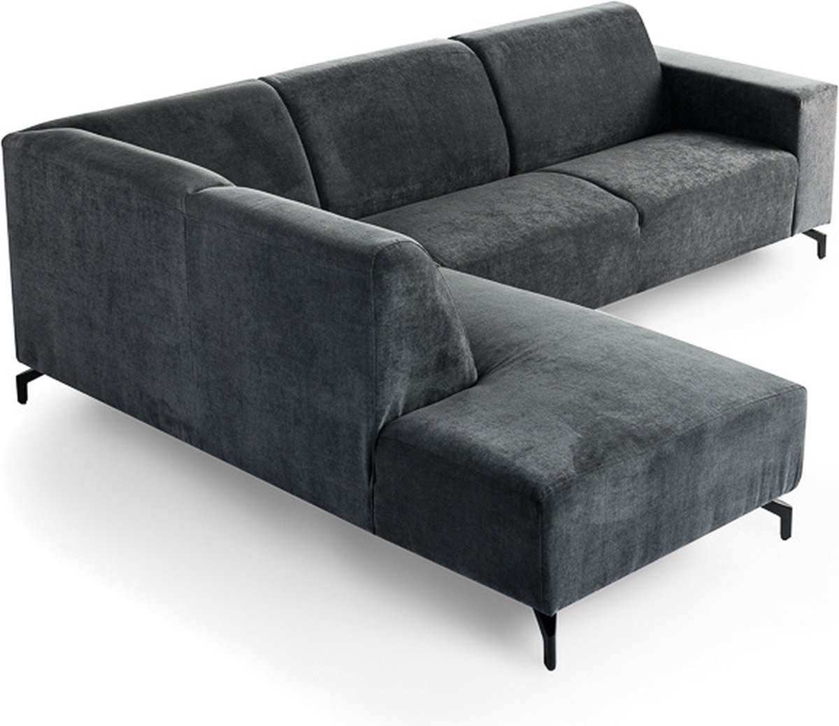 Dimehouse Hoekbank Industrieel Antraciet Jeremy - Stof | bol.com