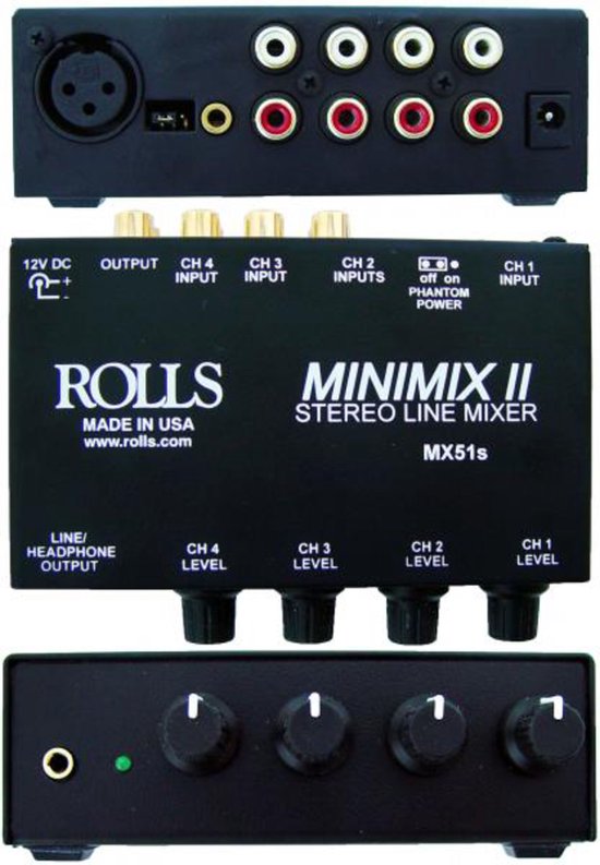Rolls MX51s MiniMix II Stereomixer - Analoge mixer | bol
