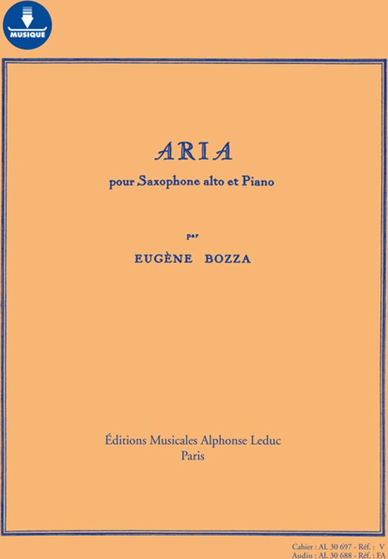 Aria, Eugène Bozza | 9790046306976 | Boeken | bol