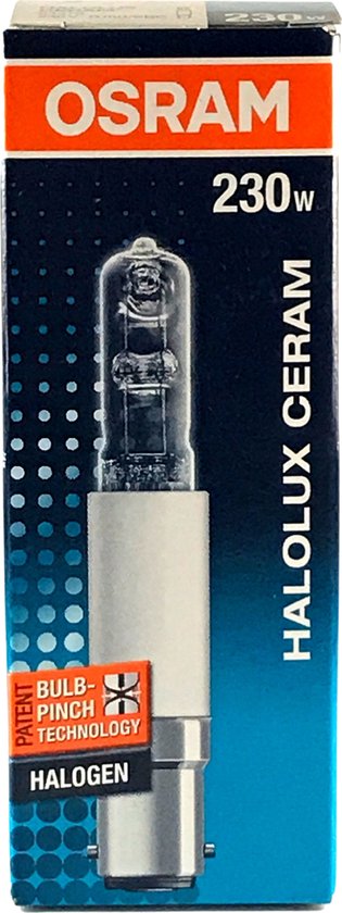 Osram - Halolux Ceram - 230W - B15 - Helder - Dimbaar - Halogeen - 1 ...