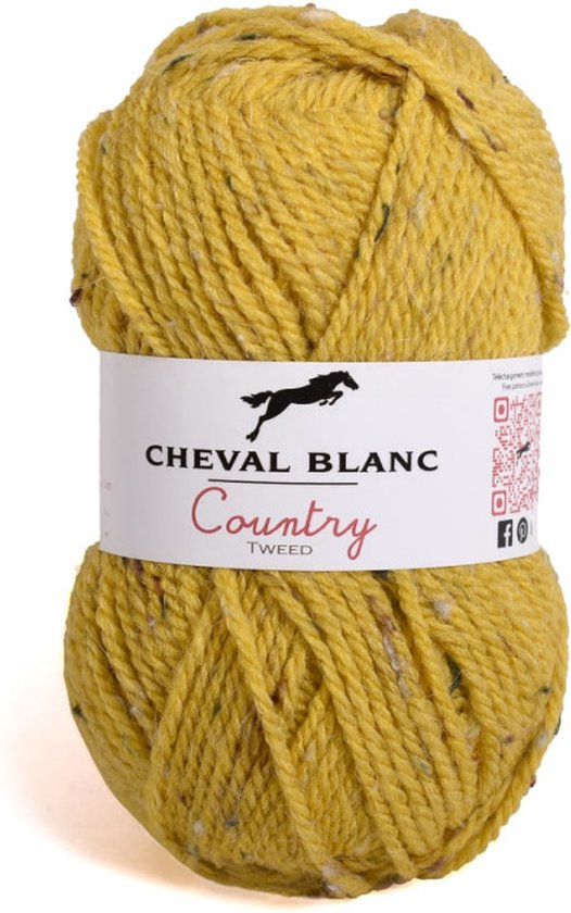 Cheval Blanc Country Tweed wol en acryl garen - oker geel (101 ...