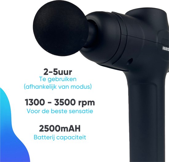 Massage Gun Sport En Relax Draadloos Professioneel 6 Opzetstukken Massage
