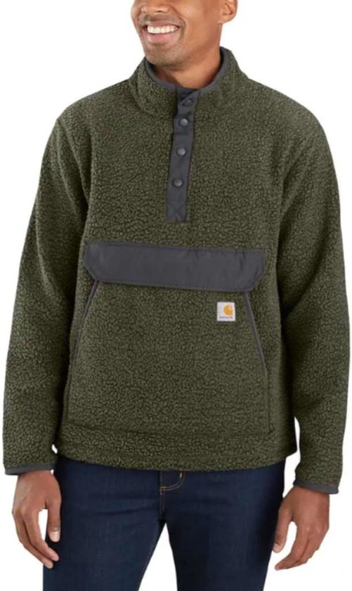 Carhartt Relaxed Fit Fleece - Basil Heather - Pullover Heren - maat L | bol