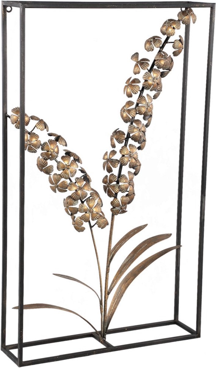 PTMD Zadder Droogbloem Object - 42 x 10 x 70 cm - Metaal - Goud | bol.com