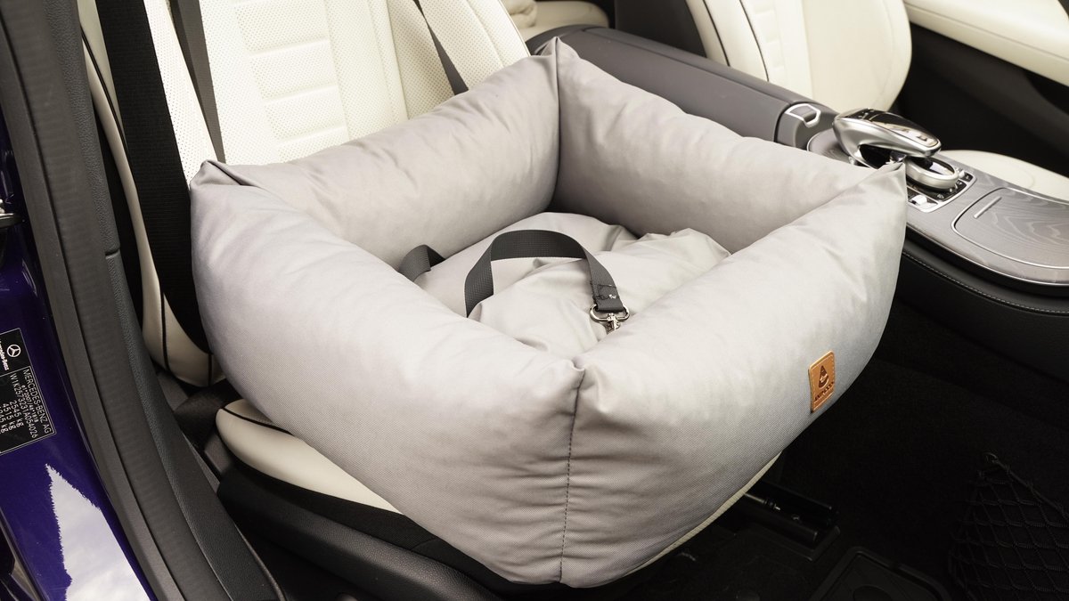 Julian Honden autozitje - S - grijs - codura - hondenmand auto - hond ...