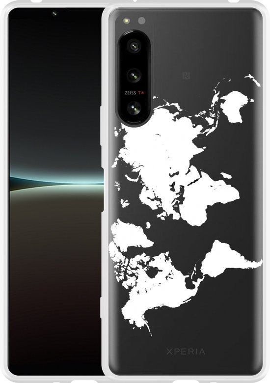 Cazy Hoesje geschikt voor Sony Xperia 5 IV - World Map | bol