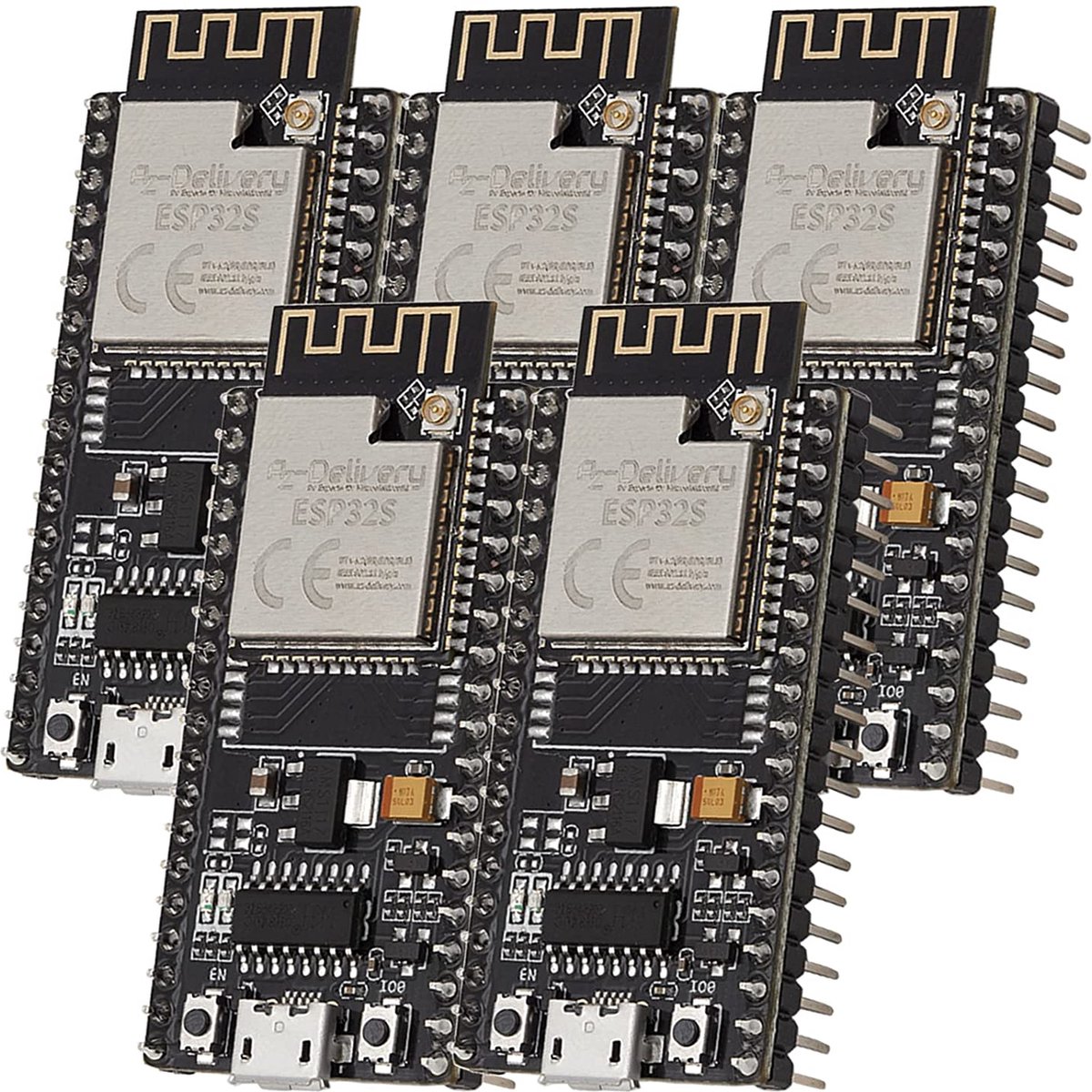 AZDelivery 5 x Kit NodeMCU ESP32 S Wifi Bluetooth Audio avec carte de développement de... | bol.com