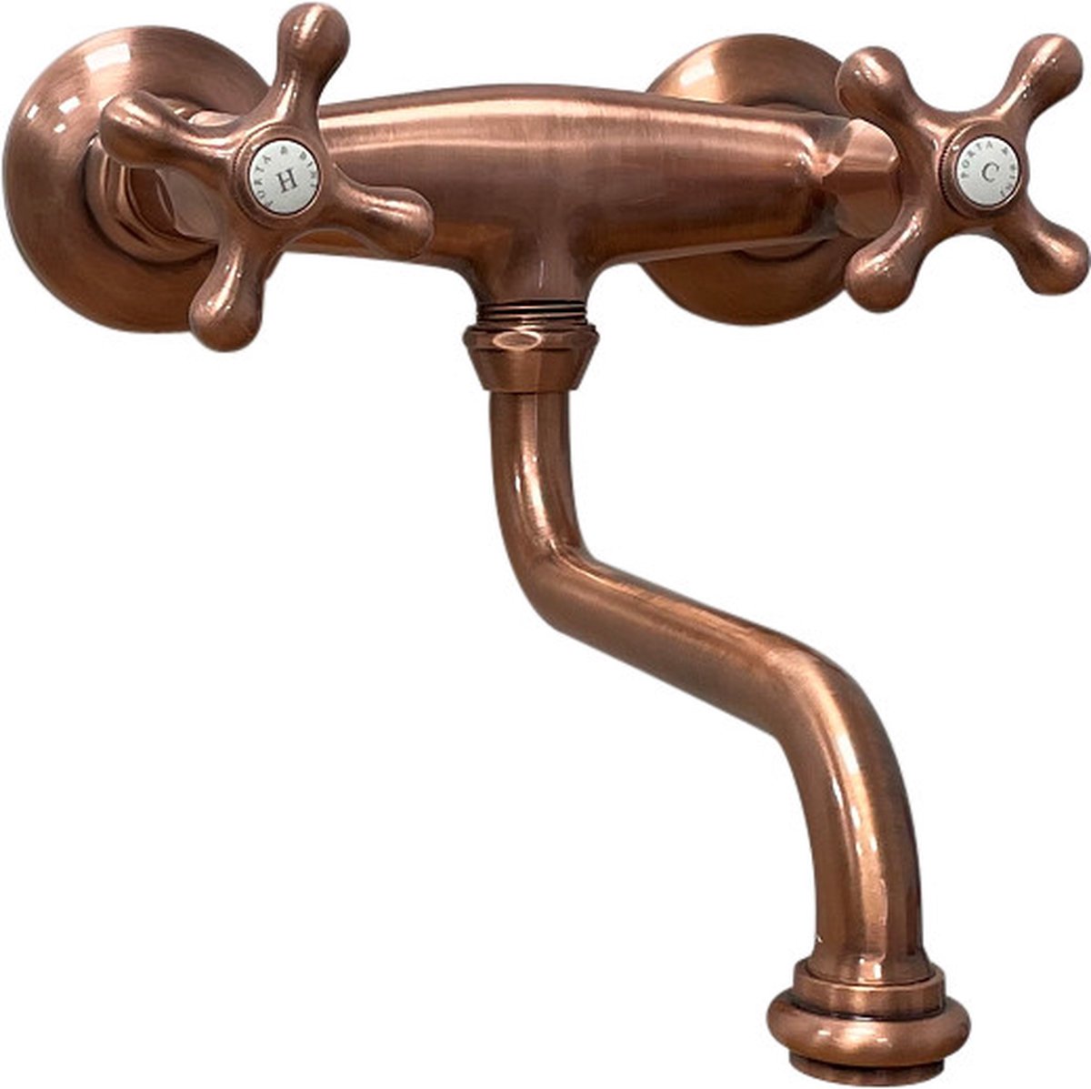 Nostalgische keukenkraan Classic muurkraan koper 1208953531 | bol.com