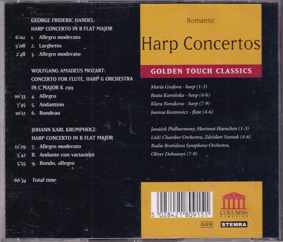 Romantic harp concertos - Mozart, Handel, Krumpholz - Maria Grafova ...