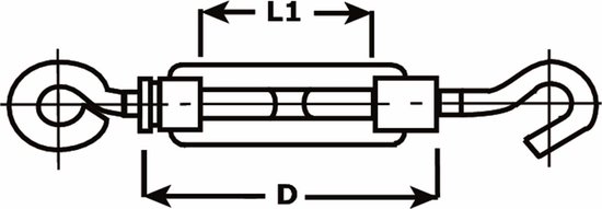 Spanschroef vz met haak en oog M10x120mm | bol