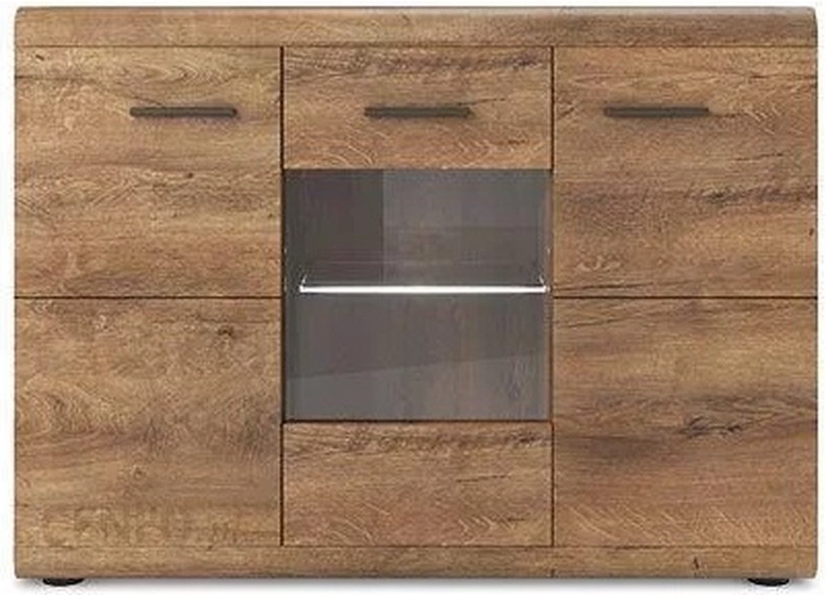 Lena 120 3D, Ladekas, Vitrinekast naar de woonkamer met led-verlichting ...