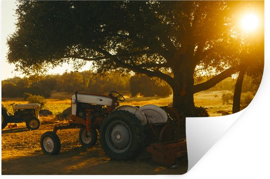 Muurstickers - Sticker Folie - Trekker - Zon - Tractor - Boom ...