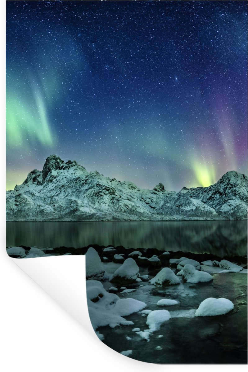 Stickers muraux - Feuille Autocollant - Mer - Glace - Aurores Boréales ...