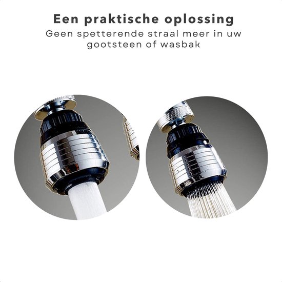 Cheqo® Luxe Waterbesparende Straalregelaar - Kraankop - Perlator ...