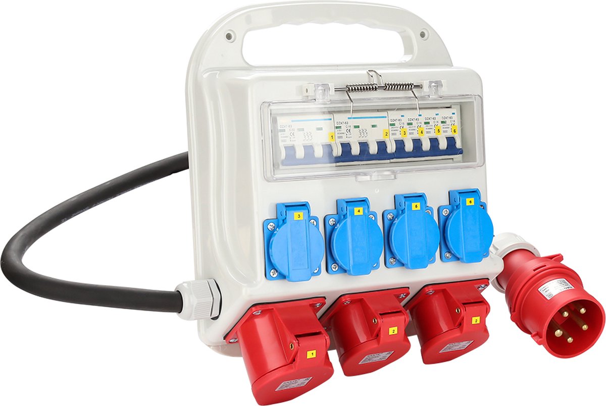 Stroomverdeler verdeler Site stroomverdeler 2 x CEE 16A 400V +1 x CEE ...