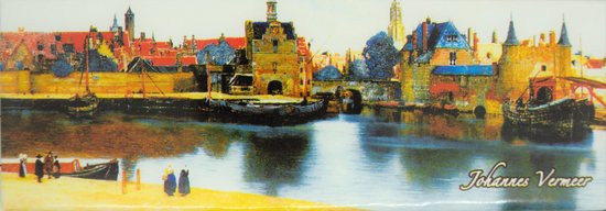 koelkast magneet gezicht op Delft Johannes Vermeer | bol
