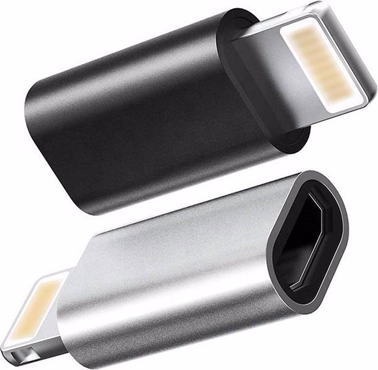 OGS Apple Lightning naar Micro USB iPhone iPad naar Android Zwart | bol.com