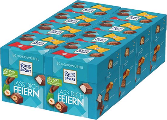 Ritter Sport - Choco-blokjes Lass dich Feiern - 8x 176g | bol.com