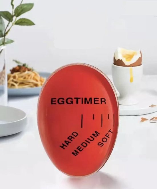 Eggsclusive - 2 stuks - Egg timer - Kookwekker - eierkoker - eierwekker - Rood -... | bol