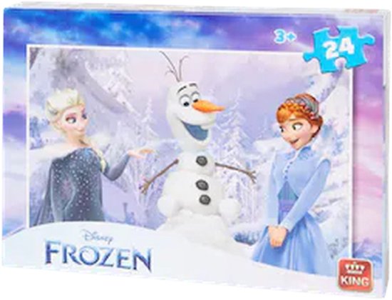 Disney Frozen Anna Elsa en Olaf lachend - Lichtblauw / Multicolor - 24 ...