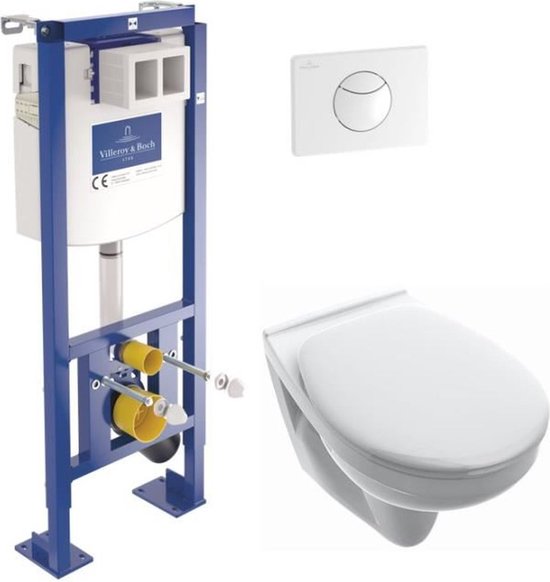 VILLEROY & BOCH Compleet pakket Hang-WC met gesloten flens met ...
