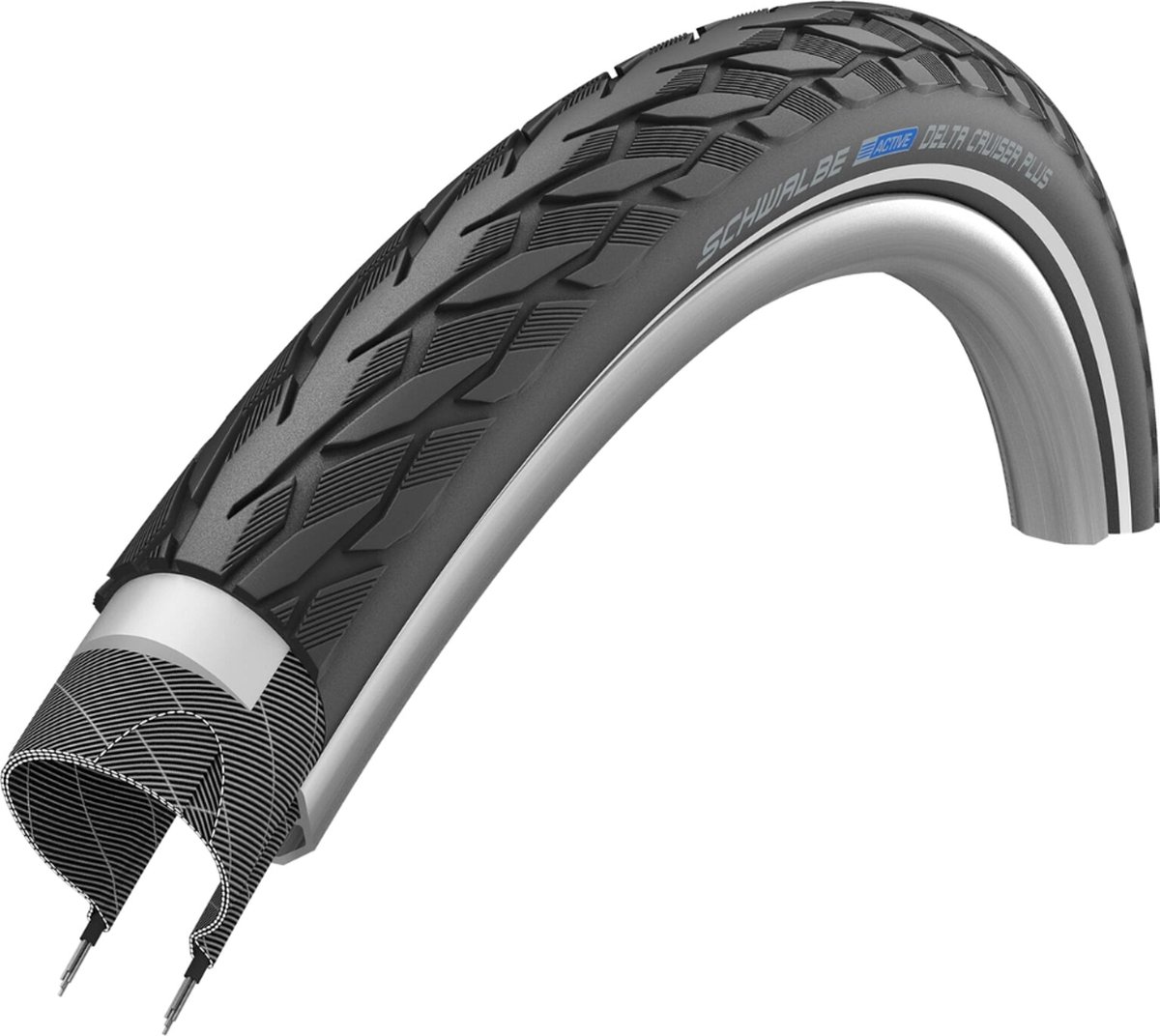 Fietsband - Schwalbe - Buiten- & binnenband - Delta Cruiser Plus & DV17 - 28 inch x... | bol.com