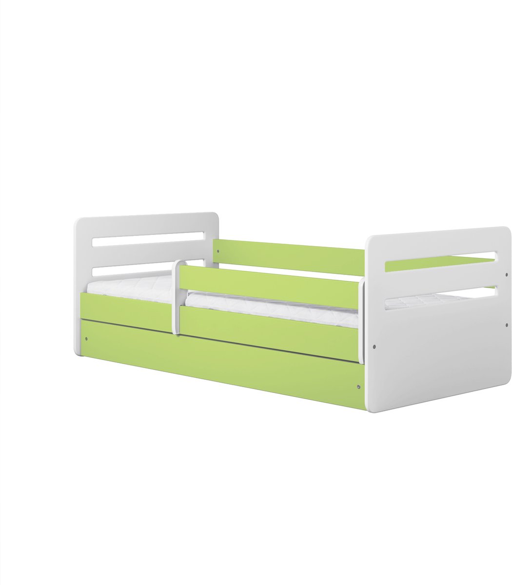 Kocot Kids - Bed Tomi groen zonder lade met matras 160/80 - Kinderbed ...