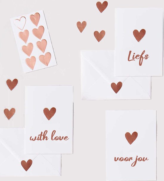 Stickers Hart Brons - Stickers Hartjes - Hobbystickers - Kaarten Maken ...