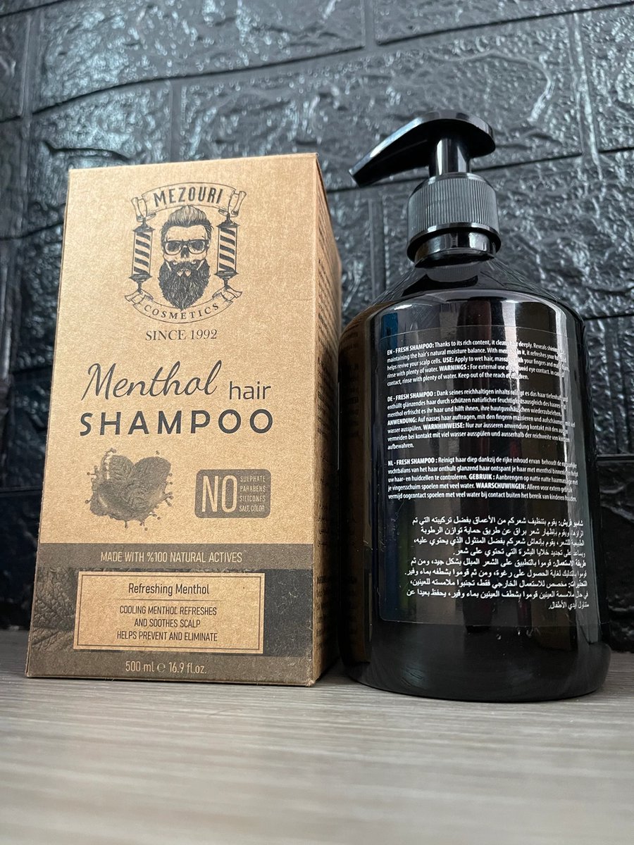 Mezouri - Menthol Haar Shampoo - 100% Natuurlijk - 500ml | bol.com